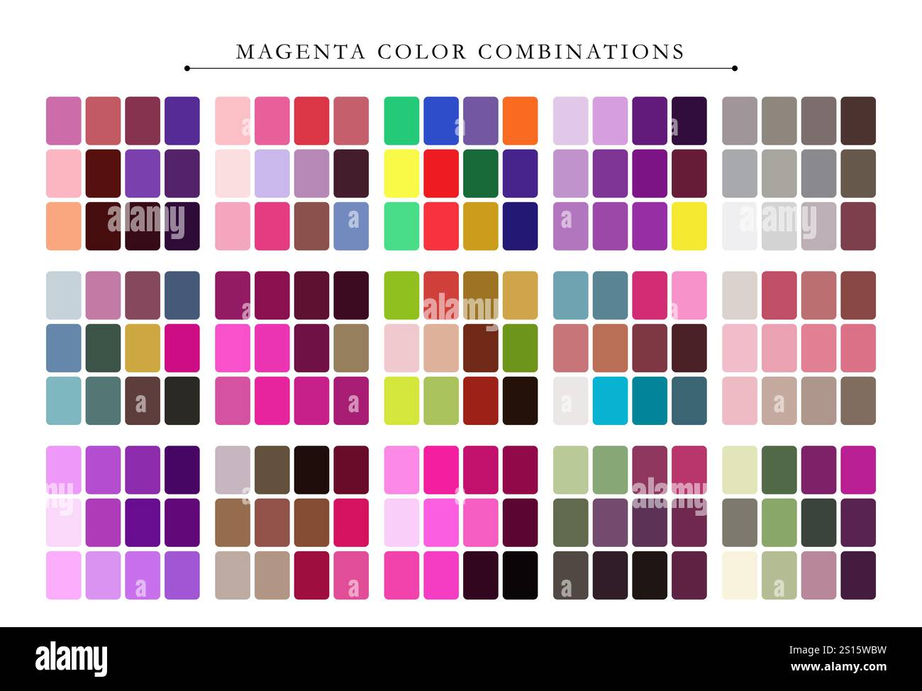 color palette. Trend color palette guide template. Fit for fashion ...