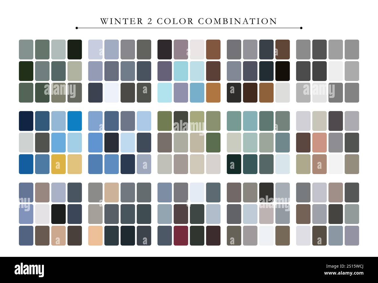 color palette. Trend color palette guide template. Fit for fashion ...