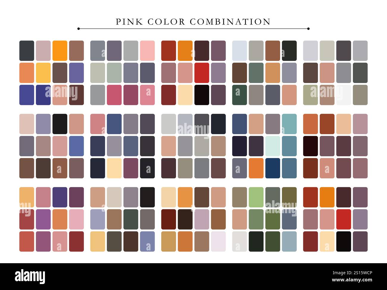 color palette. Trend color palette guide template. Fit for fashion ...