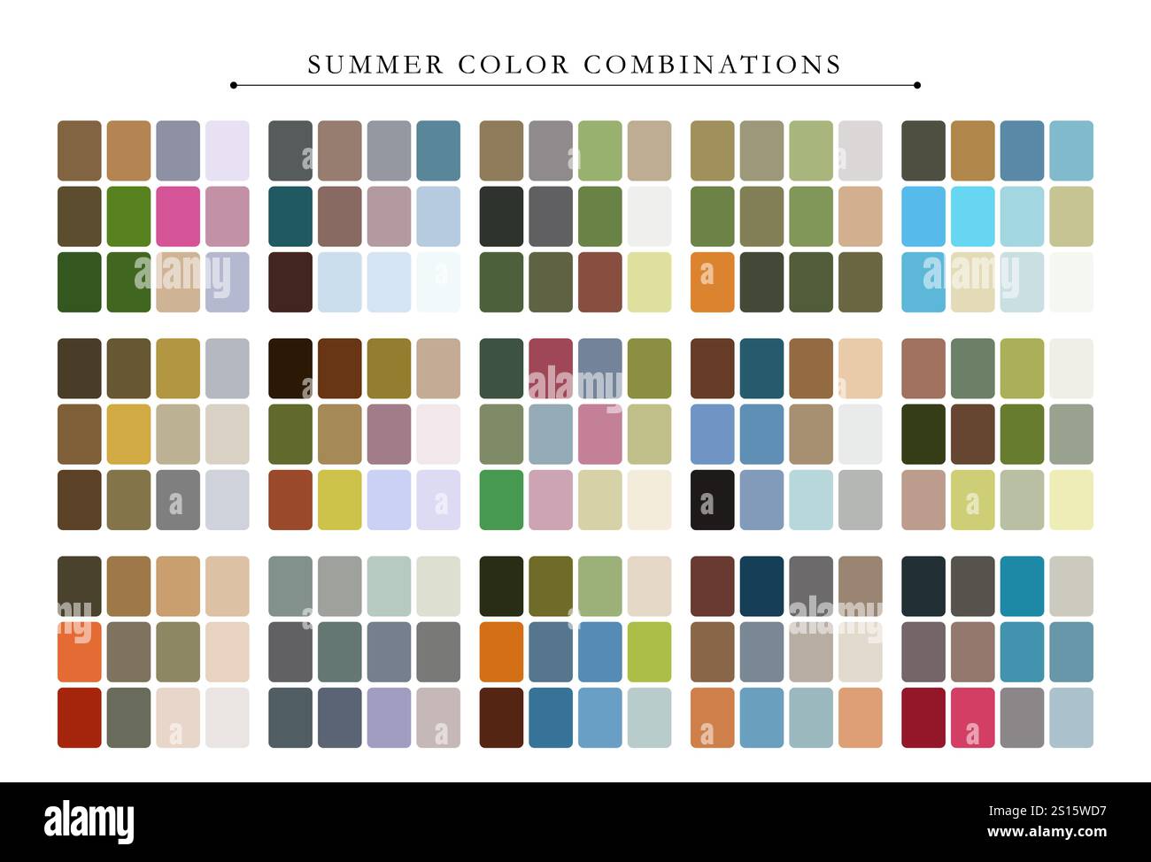 color palette. Trend color palette guide template. Fit for fashion ...