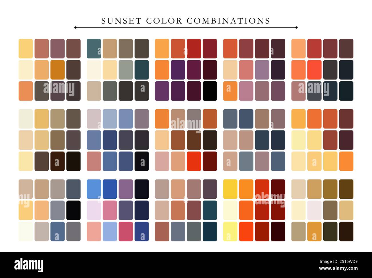 color palette. Trend color palette guide template. Fit for fashion ...