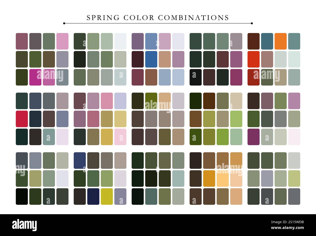 color palette. Trend color palette guide template. Fit for fashion ...