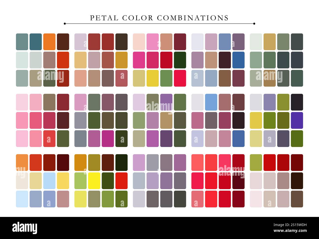 color palette. Trend color palette guide template. Fit for fashion ...