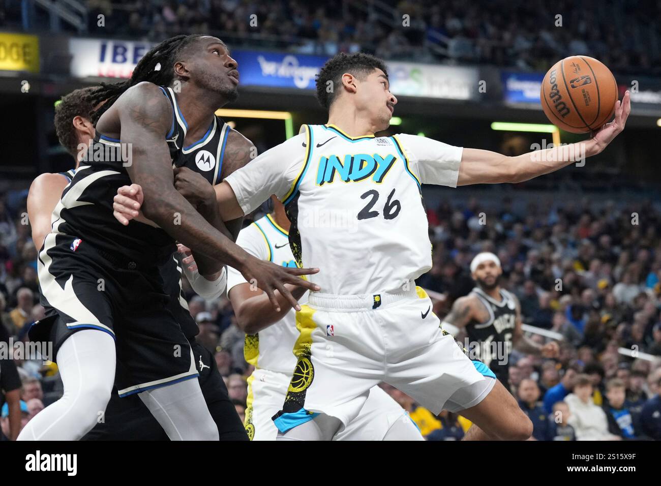 Indiana Pacers guard Ben Sheppard (26) in action as the Milwaukee Bucks ...