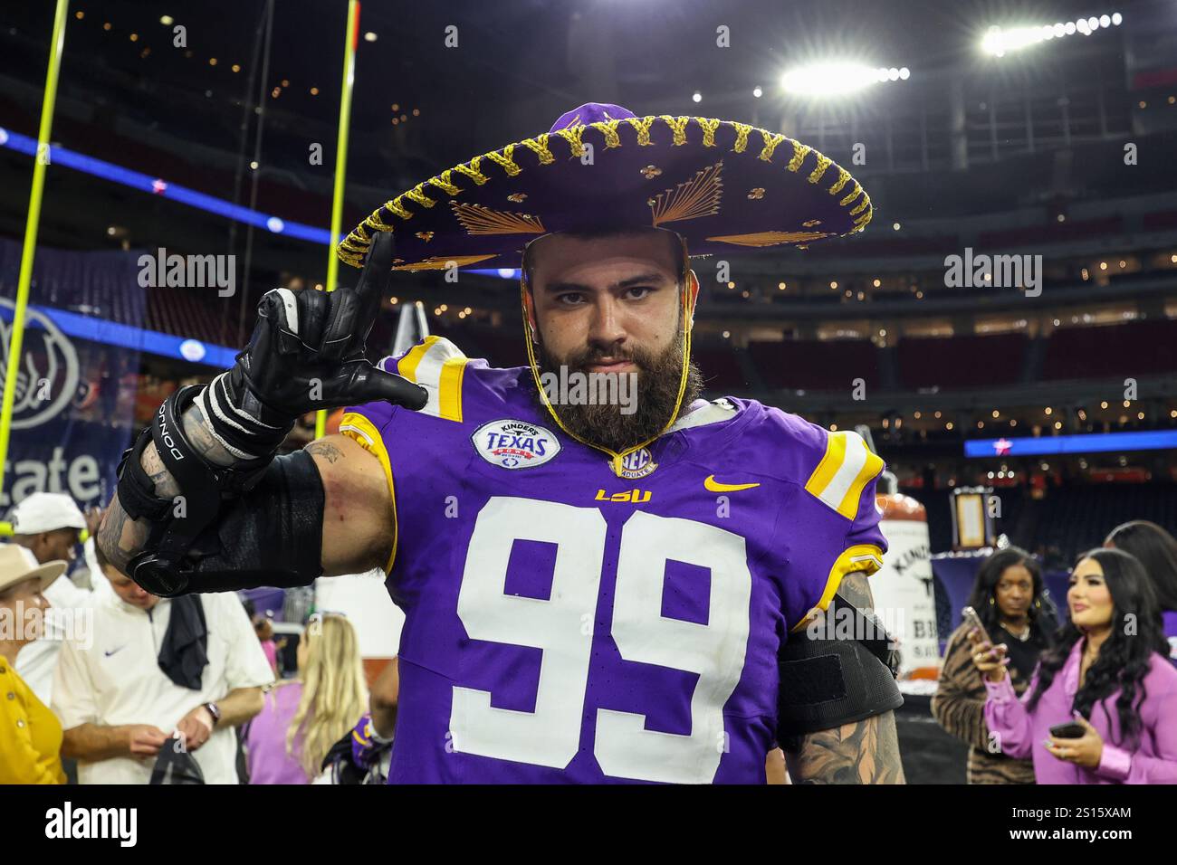 HOUSTON, TX - DECEMBER 31: LSU Tigers defensive tackle Gio Paez (99 ...