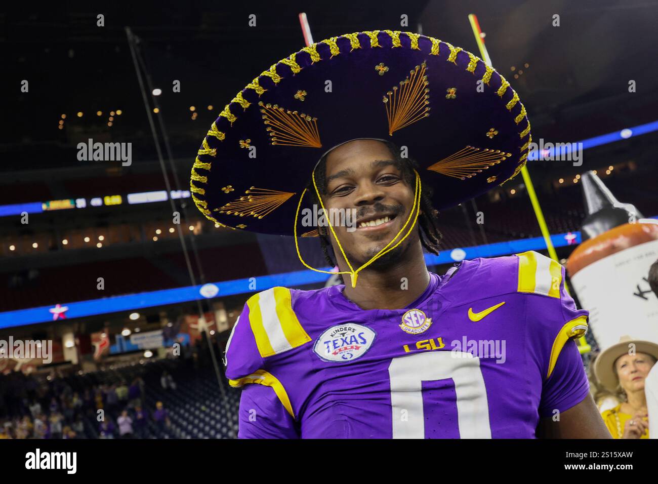 HOUSTON, TX - DECEMBER 31: LSU Tigers defensive end Paris Shand (0 ...