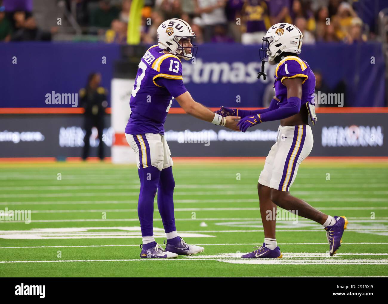 HOUSTON, TX - DECEMBER 31: LSU Tigers quarterback Garrett Nussmeier (13 ...