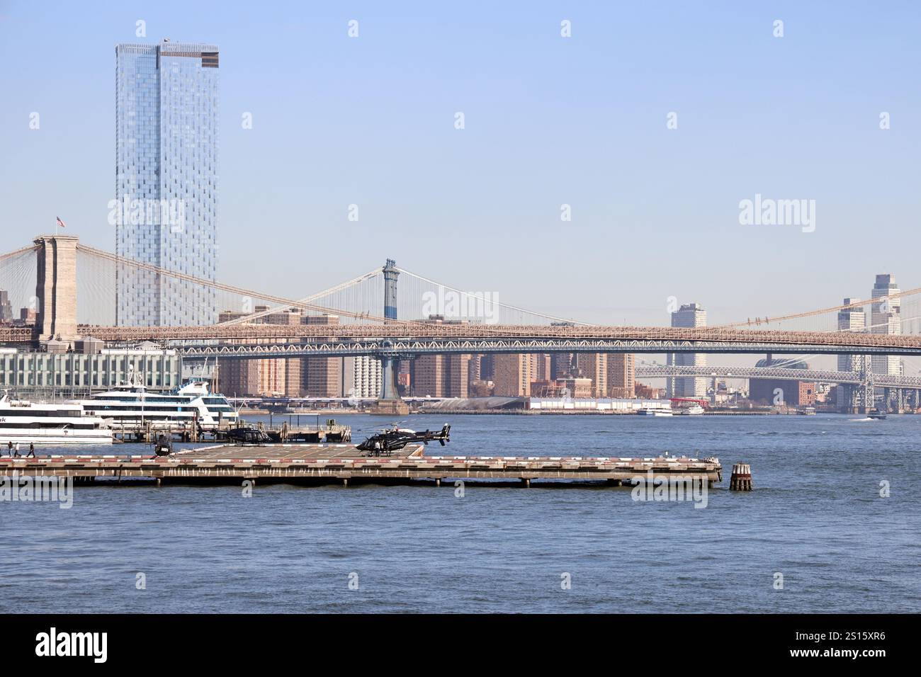 A view of the Downtown Manhattan Heliport is a helicopter landing ...