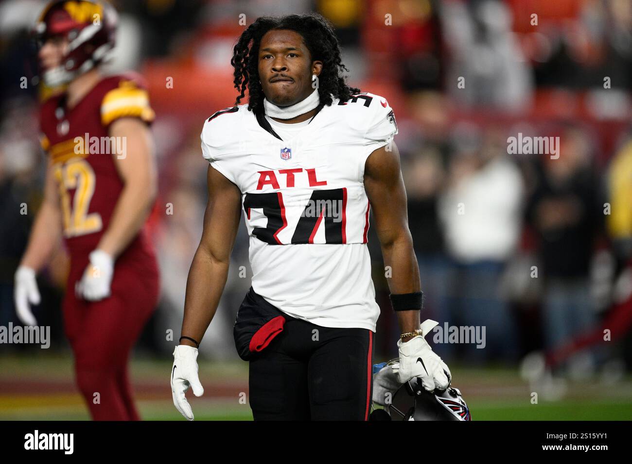 Atlanta Falcons wide receiver Ray-Ray McCloud III (34) works out before ...