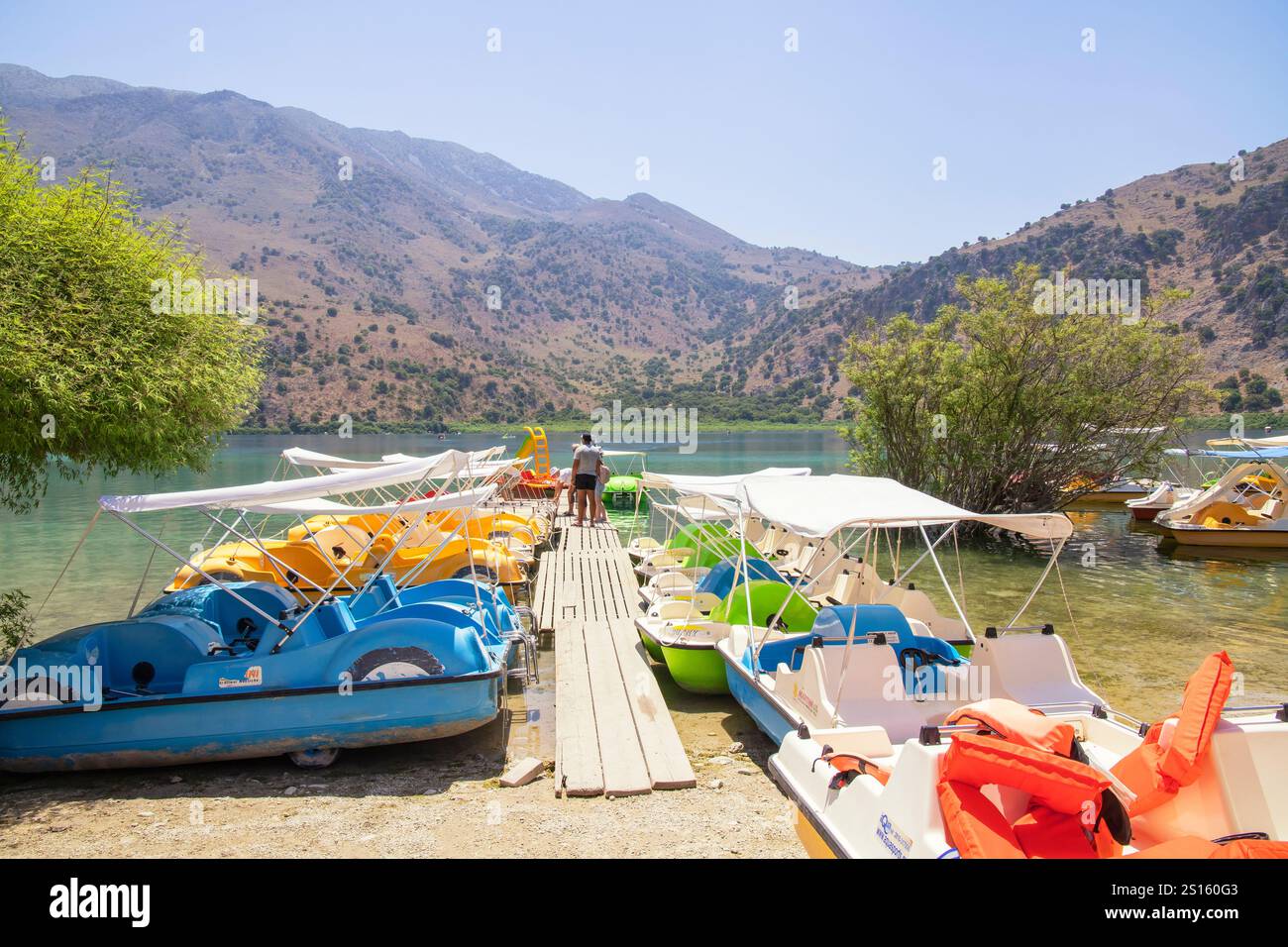 Lake Kournas, Georgioupolis, Chania, Crete, Greek Islands, Greece Stock ...