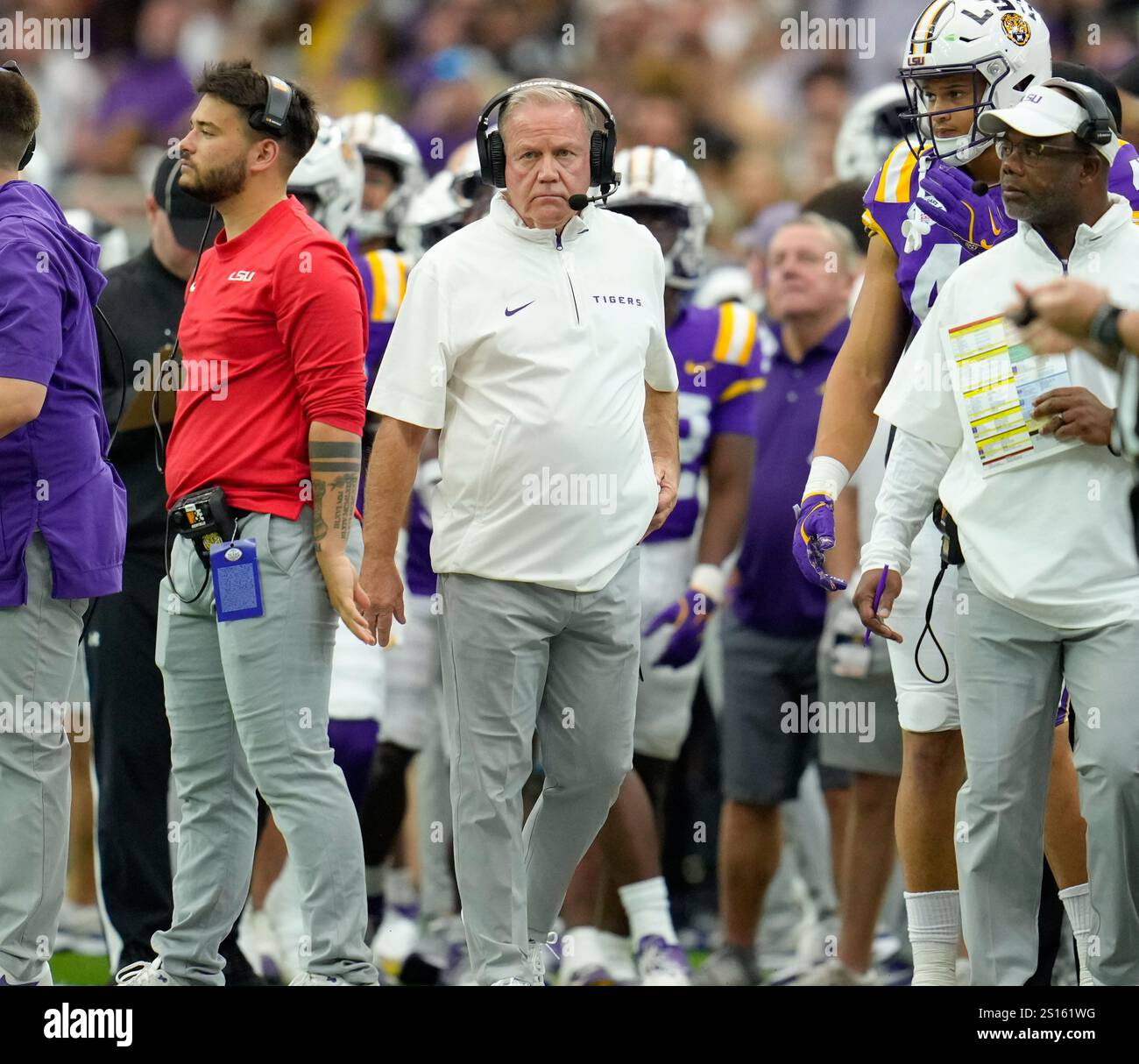 December 31, 2024, Houston, Texas, USA: LSU head coach Brian Kelly ...