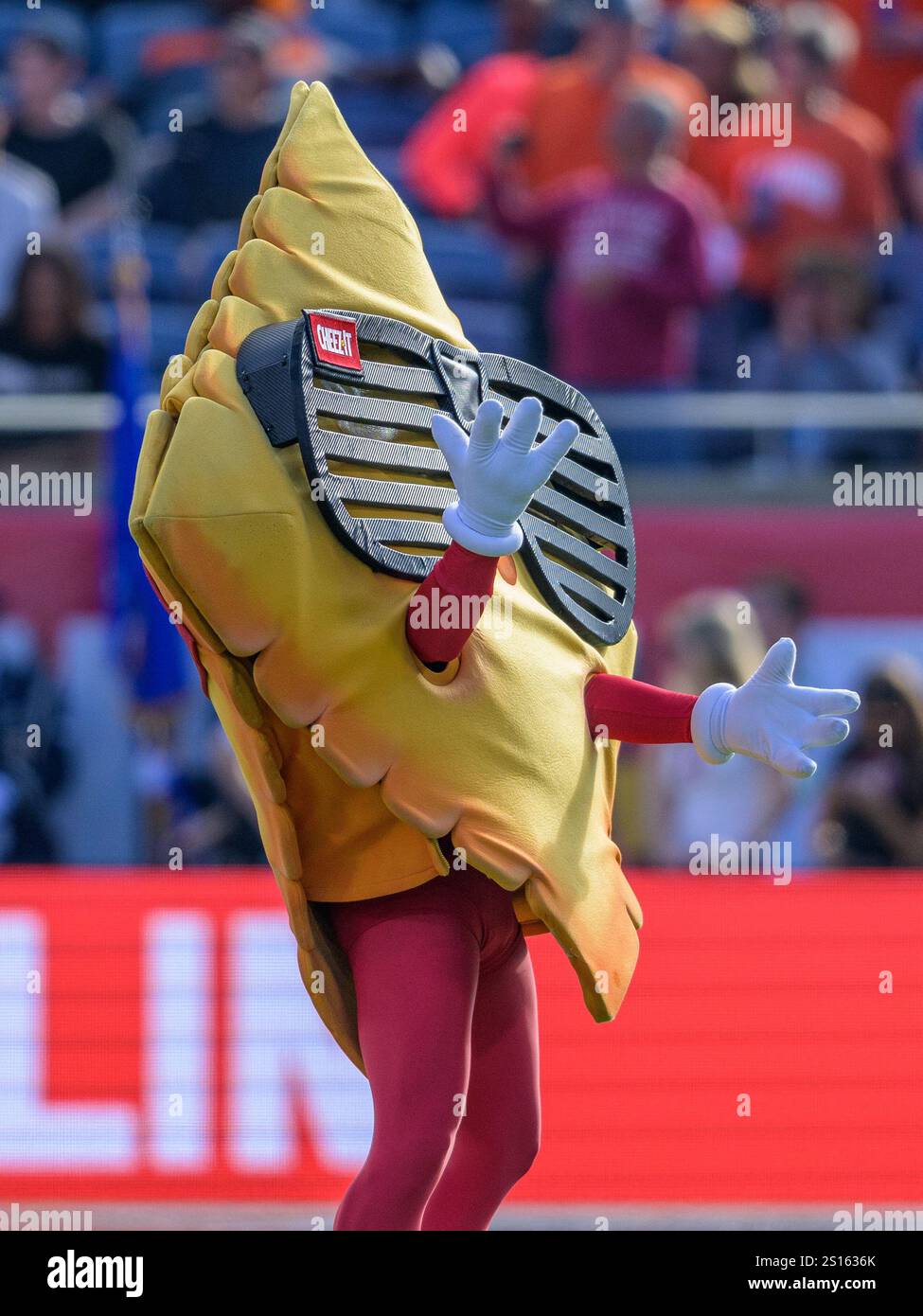 Orlando, FL, USA. 31st Dec, 2024. Ched-Z Cheez-Its Bowl Mascot performs ...