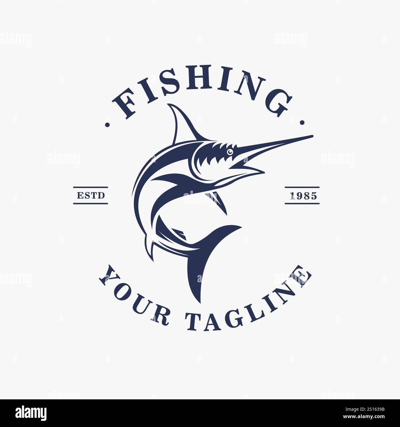 Sailfish Design,Swordfish Fishing Logo Vintage Vector Illustration ...
