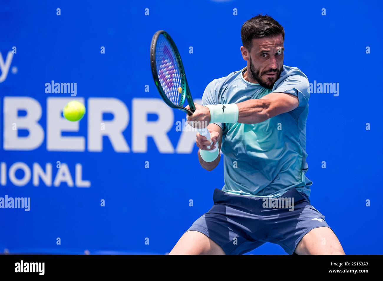 Canberra, Australia; 1st Jan 2025: Damir Dzumhur of Bosnia and ...