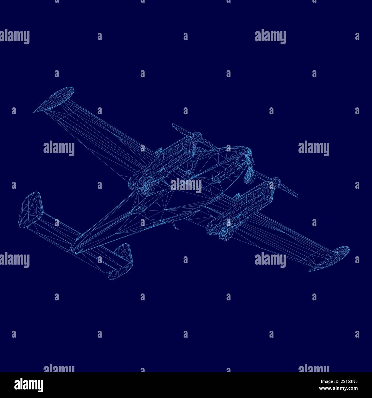 Blue airplane is shown in a blue background. Vector illustration Stock ...