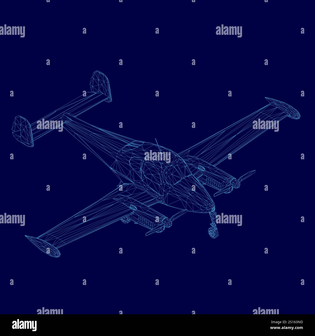 Blue airplane is shown in a blue background. Vector illustration Stock ...