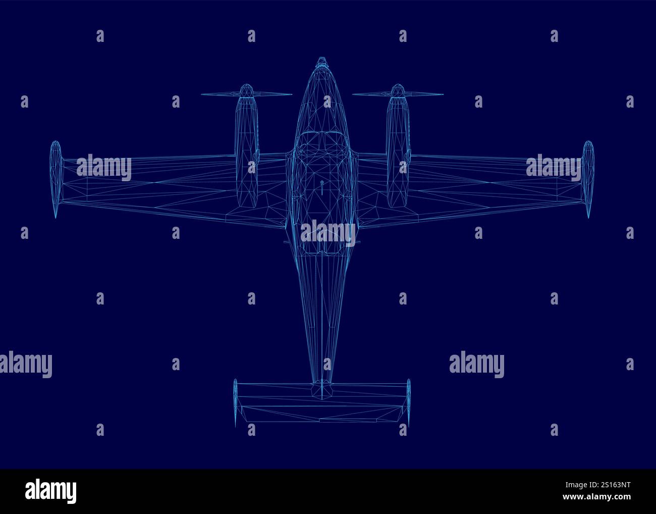 Blue airplane is shown in a blue background. Vector illustration Stock ...
