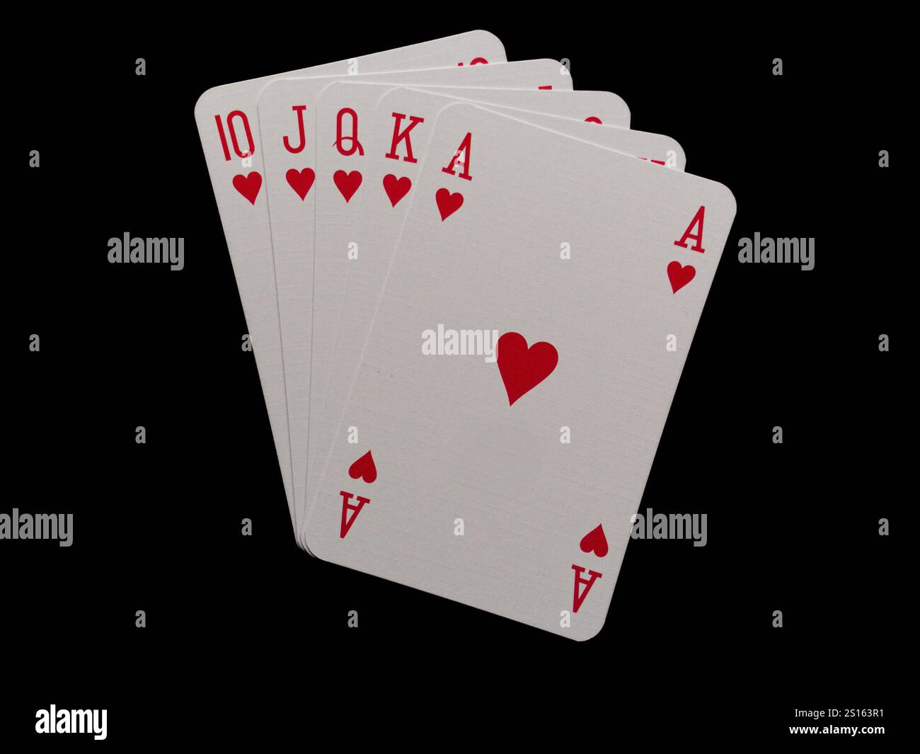 A deck of cards with the top card showing the King of Hearts. The ...