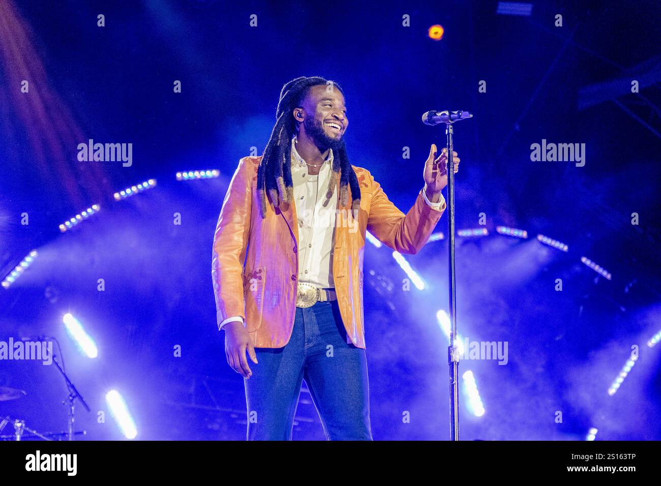 Shaboozey performs at Nashville's Big Bash New Year's Eve on Tuesday ...