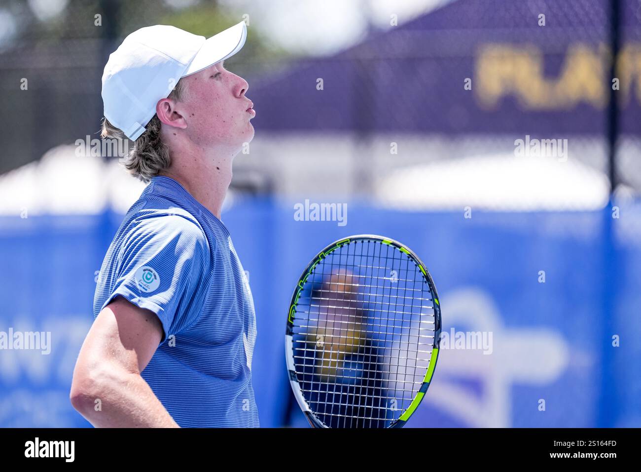 Canberra, Australia; 1st Jan 2025: Ethan Quinn of the USA is pictured ...