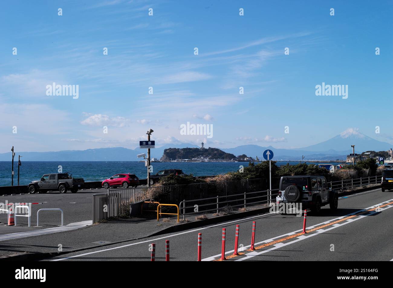"A view of Mount Fuji from the Shonan coast in Japan. The breathtaking ...