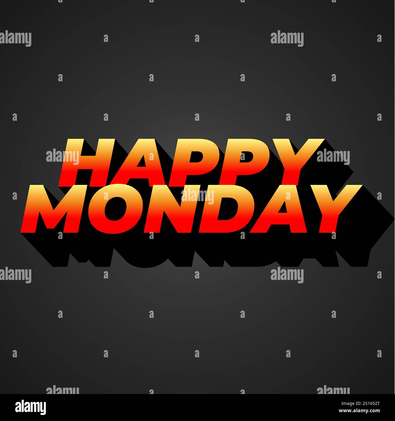 Happy monday text effect design with super bold fonts good for social ...