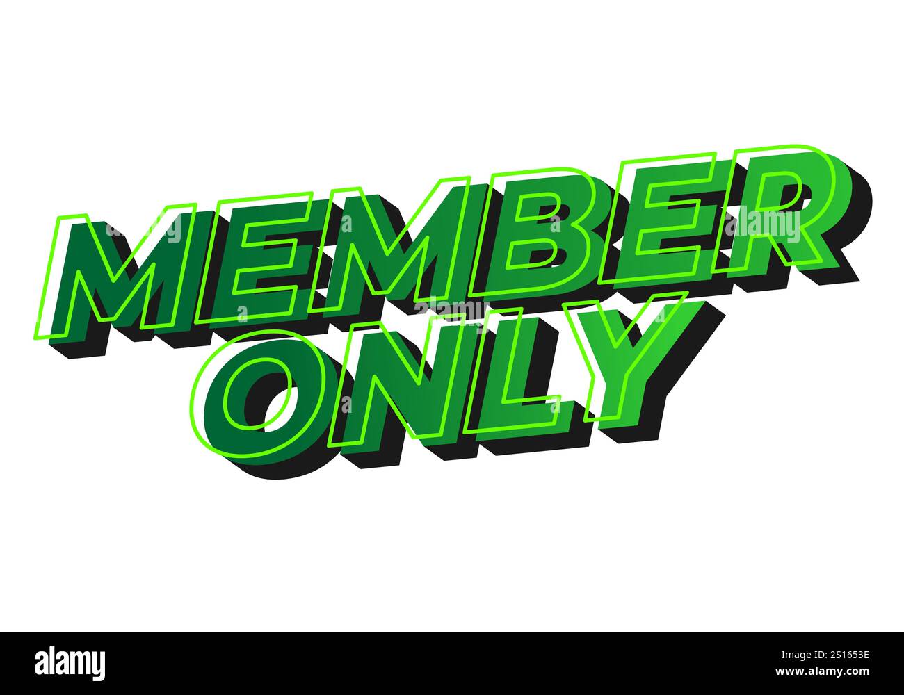 Member only. Text effect design for social media or marketing ads Stock ...