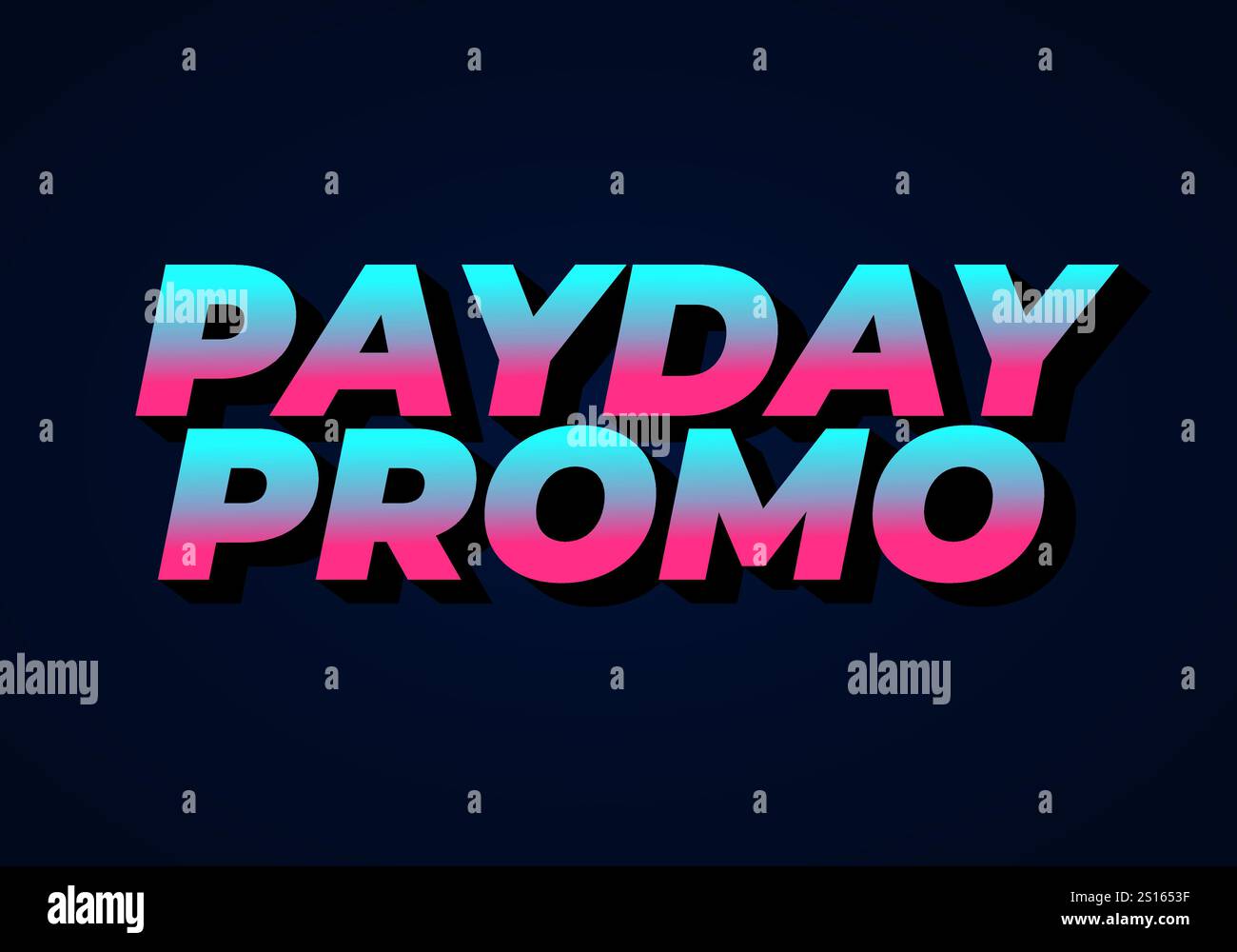 Promo day, text effect design in 3 dimensions style with modern colors ...