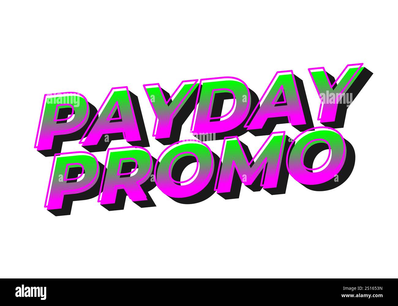 Promo day, text effect design in 3 dimensions style with modern colors ...