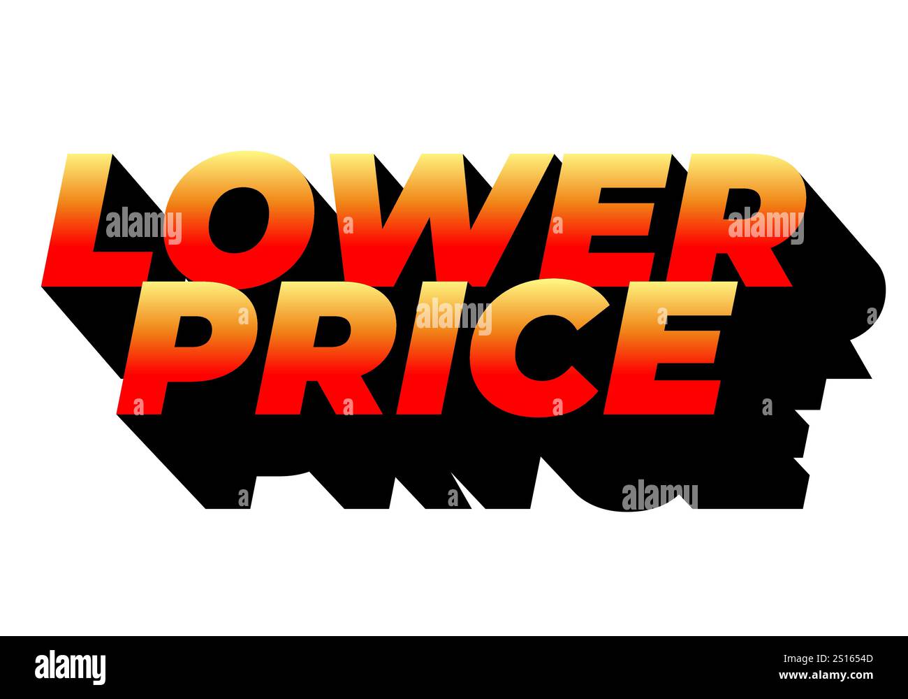 Lower price. Text effect design with modern colors and 3D font look ...