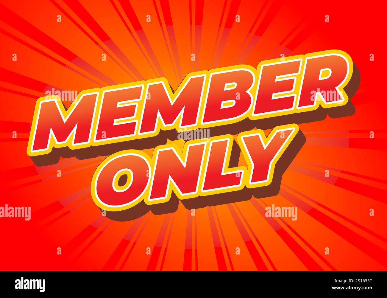 Member only. Text effect design for social media or marketing ads Stock ...