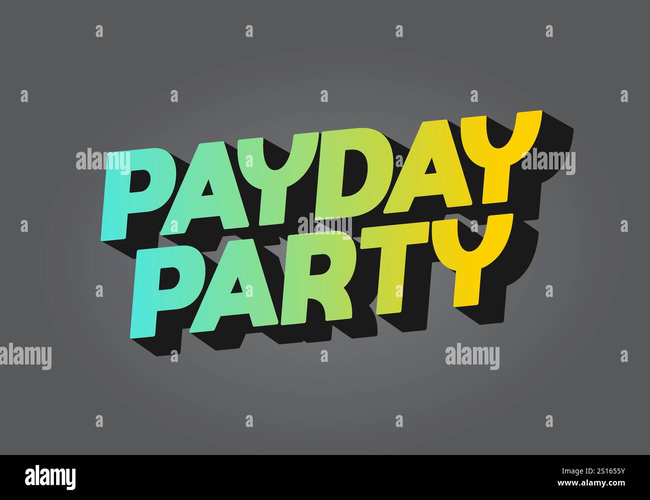 Payday party. Text effect design for social media ads in 3D style Stock ...