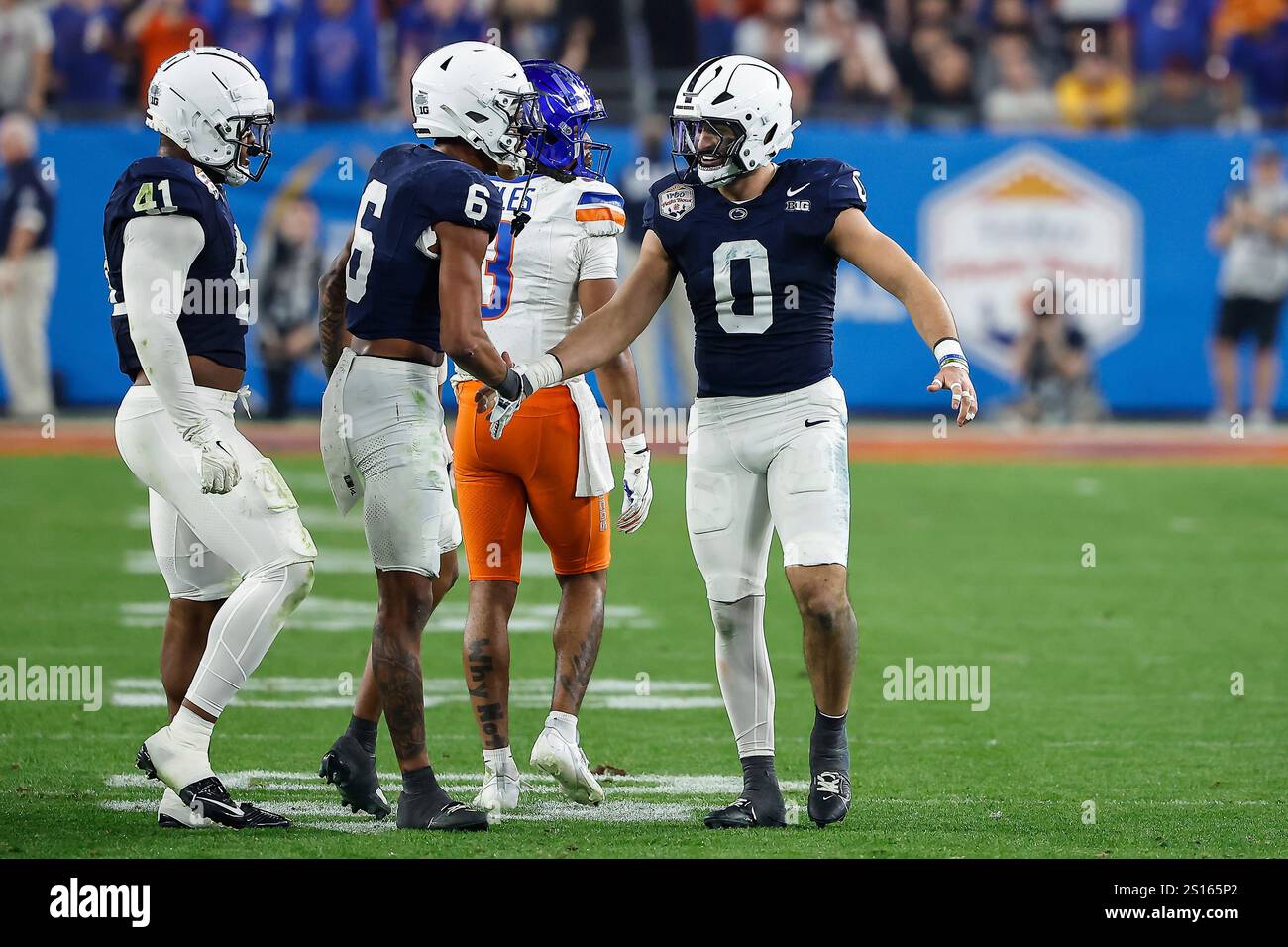 GLENDALE, AZ - DECEMBER 31: Linebacker Dominic DeLuca #0 of the Penn State Nittany Lions ...