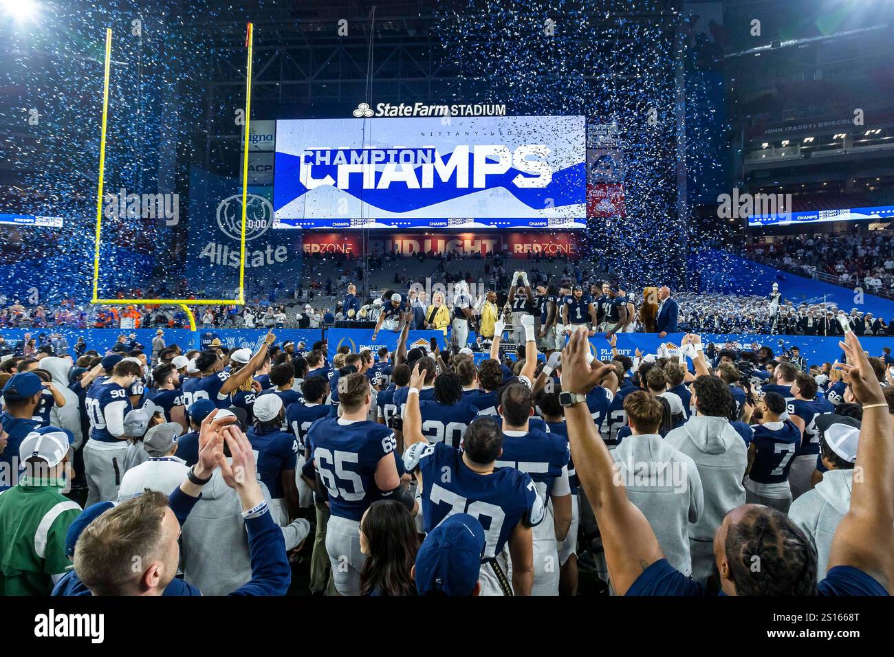 GLENDALE, AZ - DECEMBER 31: Confetti rains down over the Penn State ...