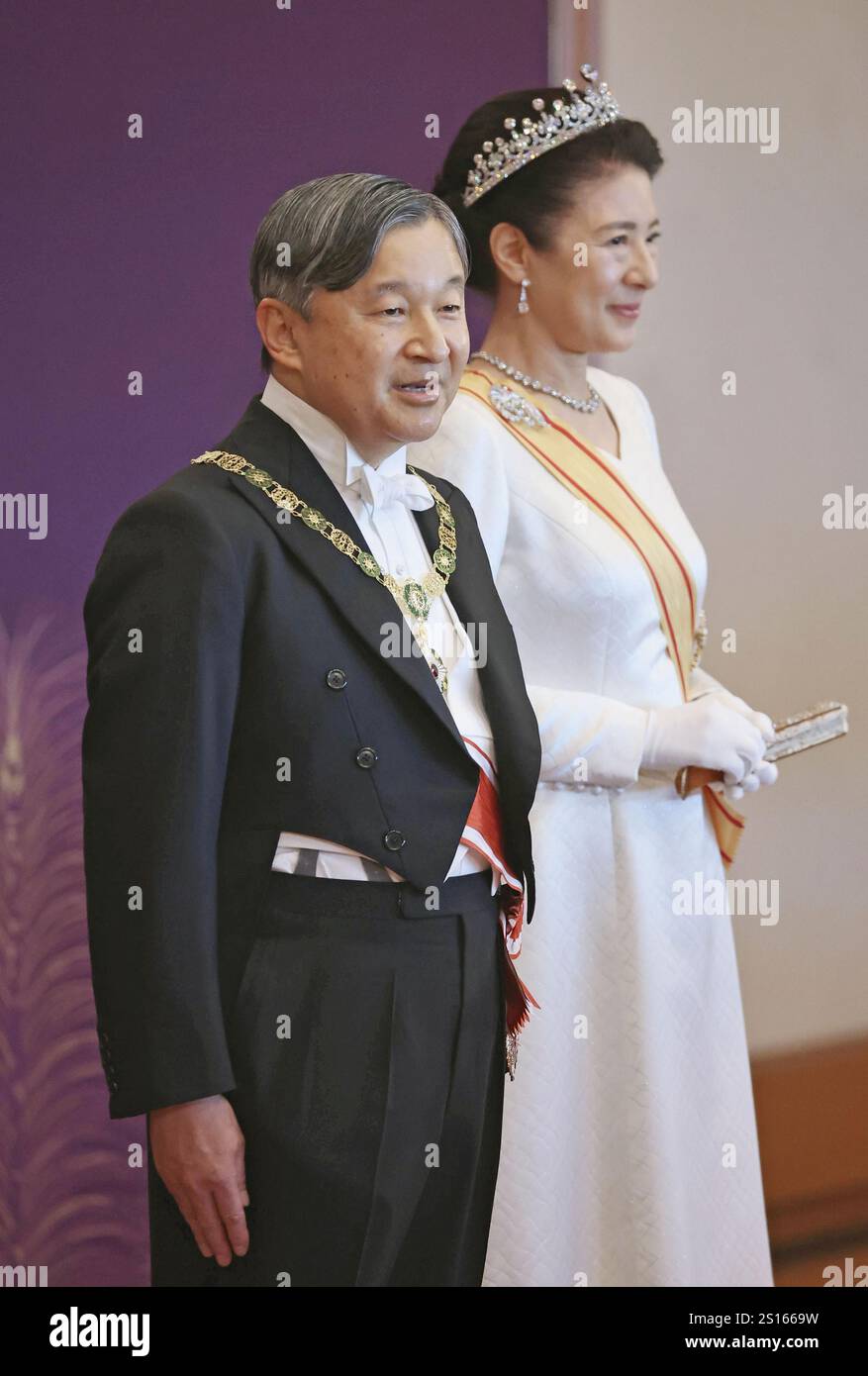 Japanese Emperor Naruhito and Empress Masako attend a New Year's ...