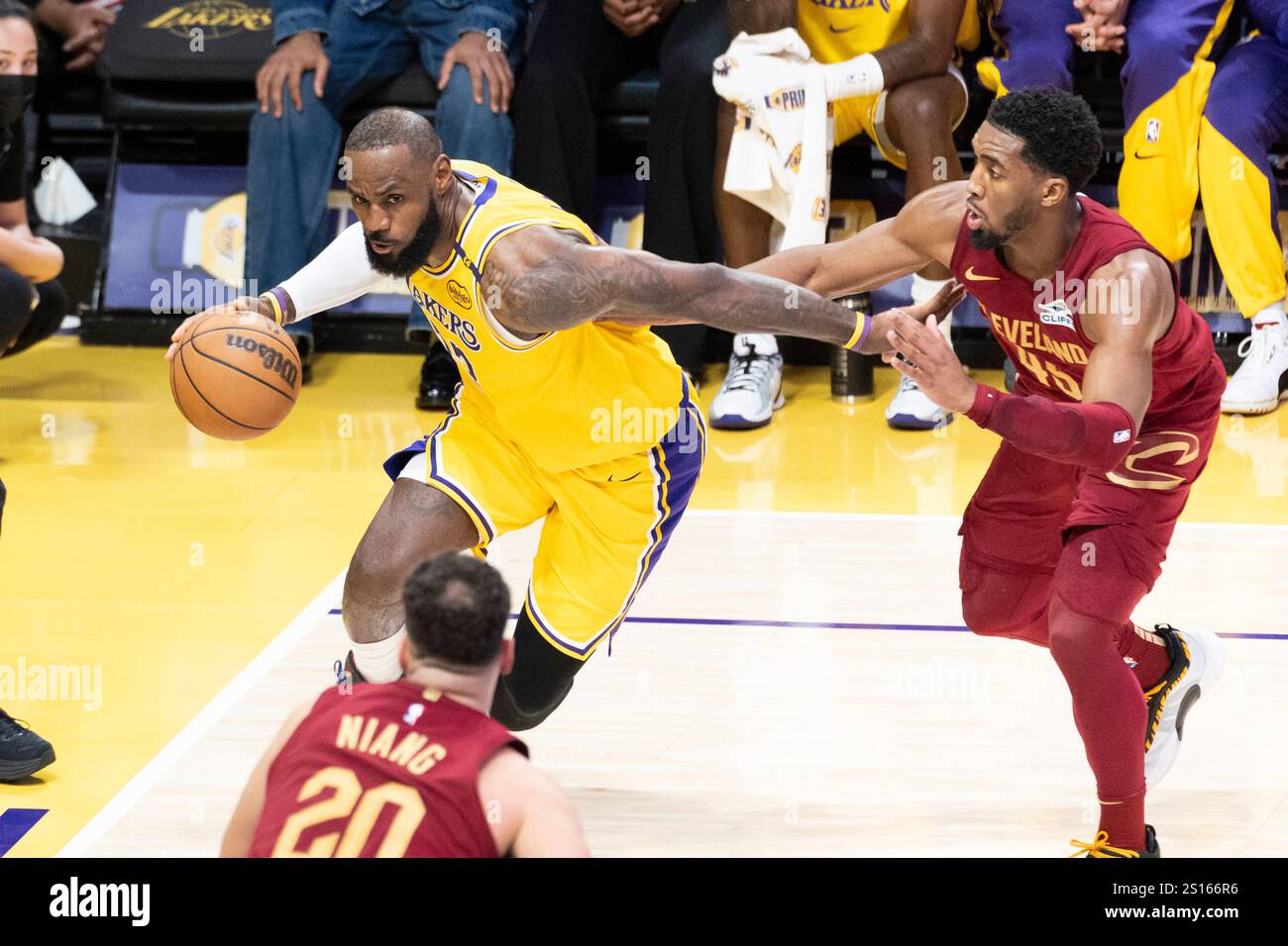 Los Angeles, United States. 31st Dec, 2024. Los Angeles Lakers' LeBron ...