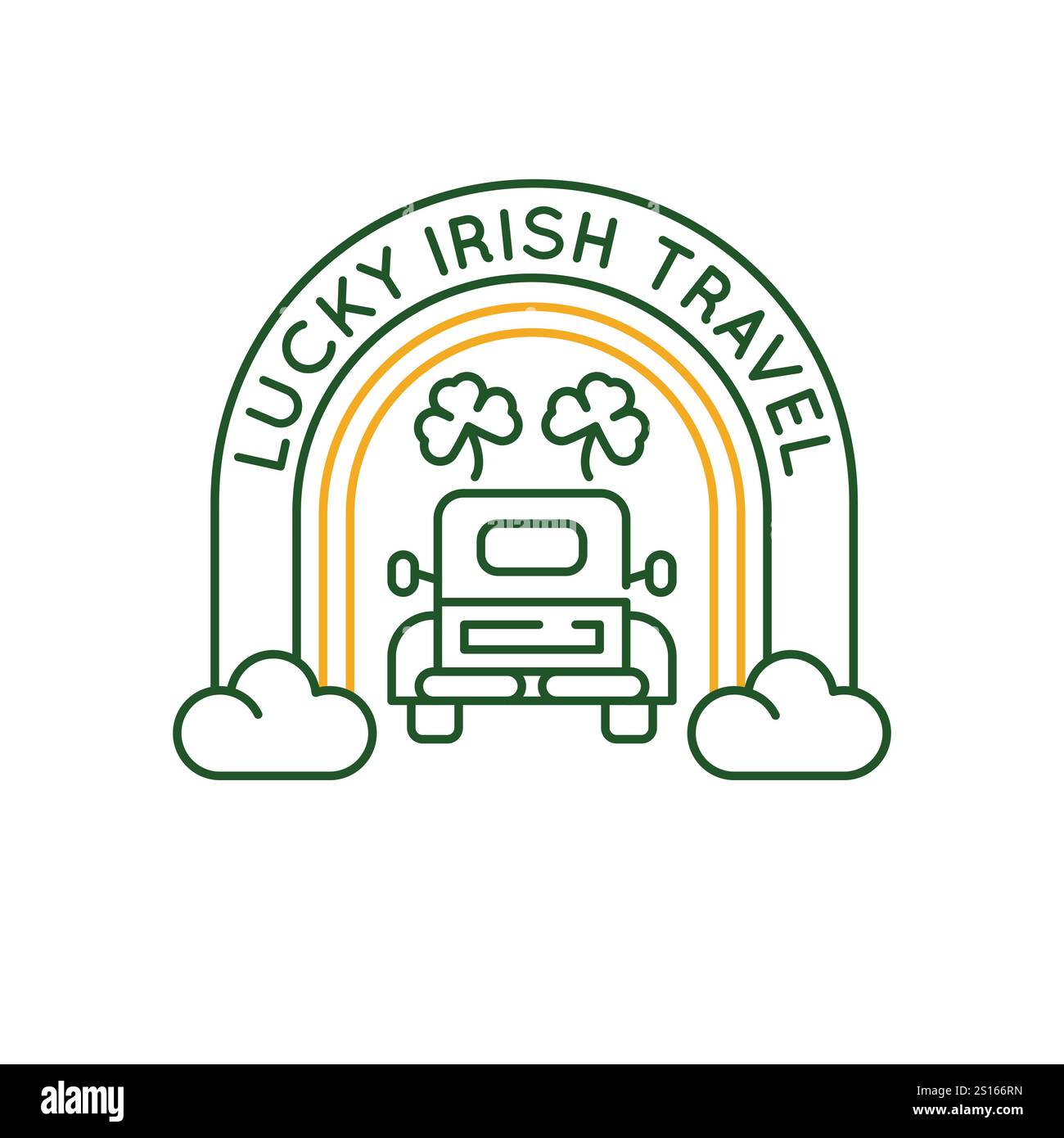 Simple Logo with Lucky Irish Travel icon Stock Vector Image & Art - Alamy