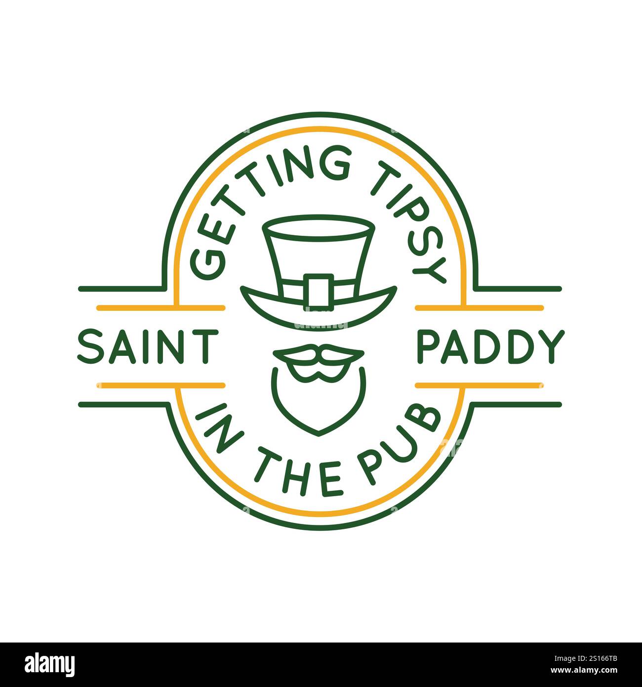 Simple Logo with Leprechaun Getting Tipsy icon Stock Vector Image & Art ...