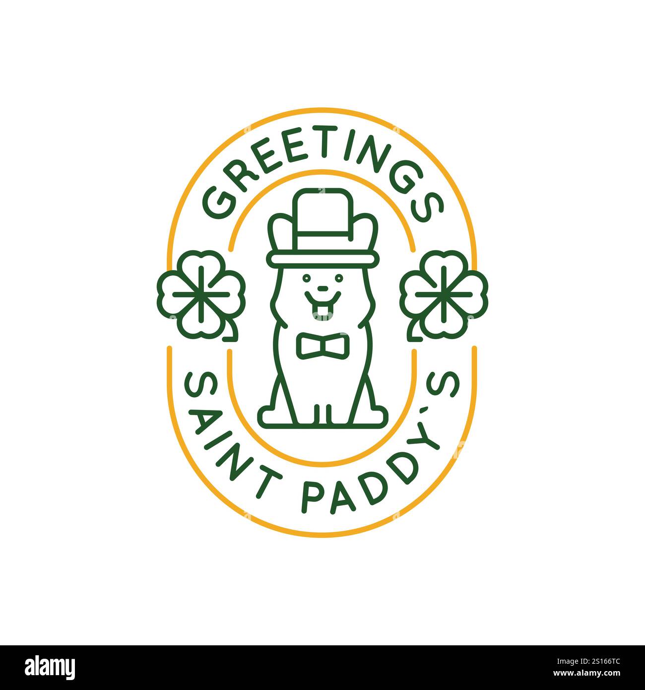 Simple Logo with Greetings St Paddy icon Stock Vector Image & Art - Alamy