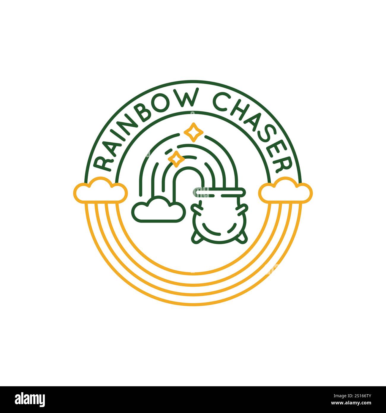 Simple Logo with Rainbow Chaser Icon Stock Vector Image & Art - Alamy