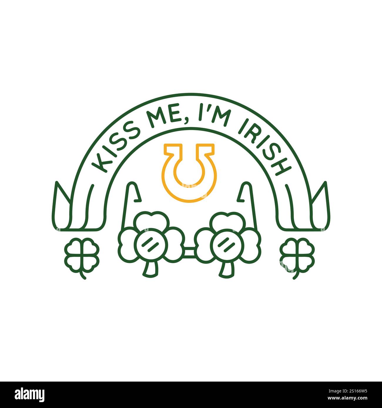 Simple Logo with Horseshoe kiss me icon Stock Vector Image & Art - Alamy