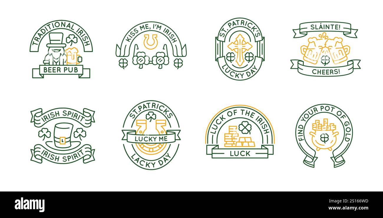 Irish hat set icons Cut Out Stock Images & Pictures - Alamy