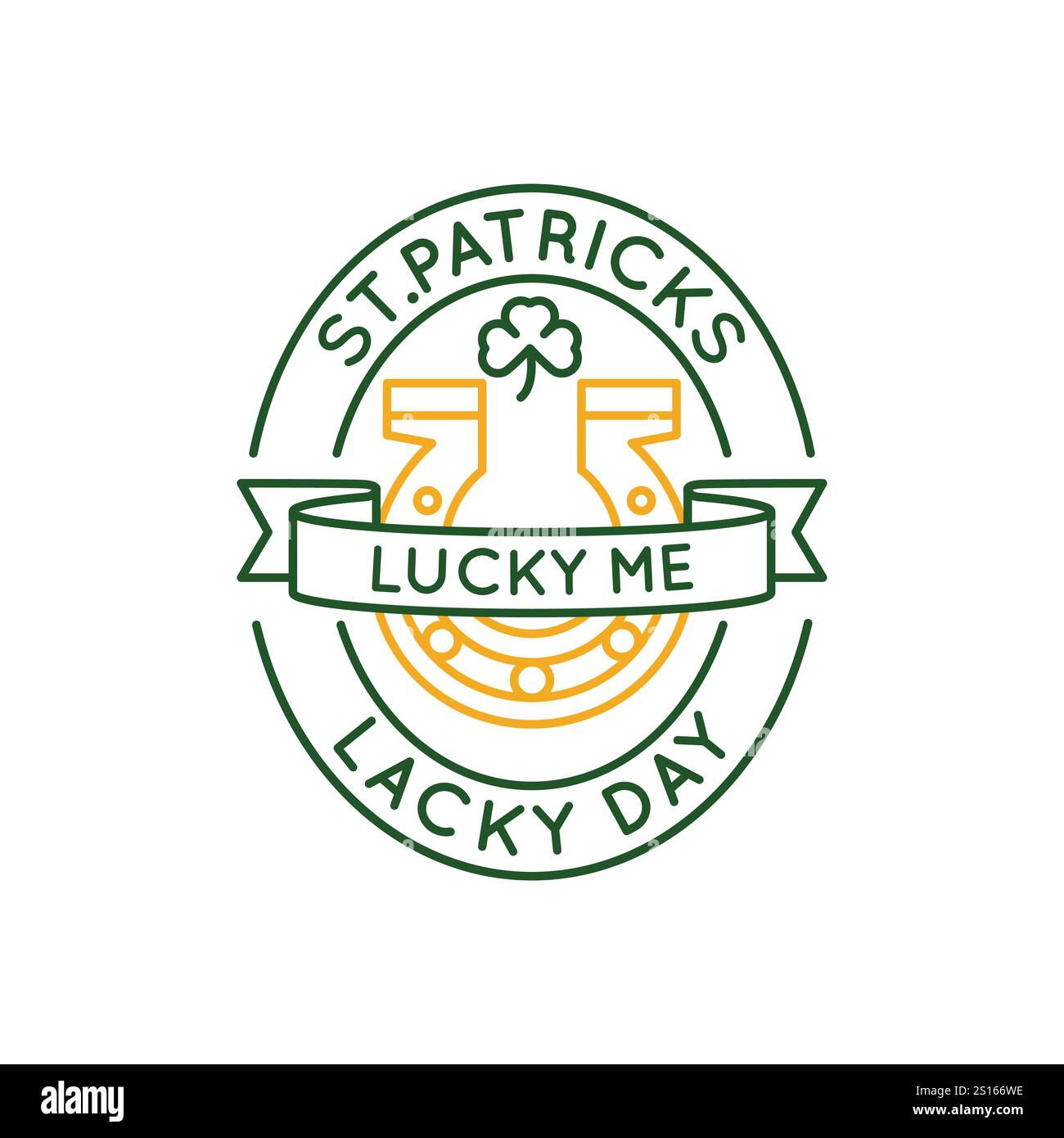 Simple Logo with Horseshoe lucky day icon Stock Vector Image & Art - Alamy
