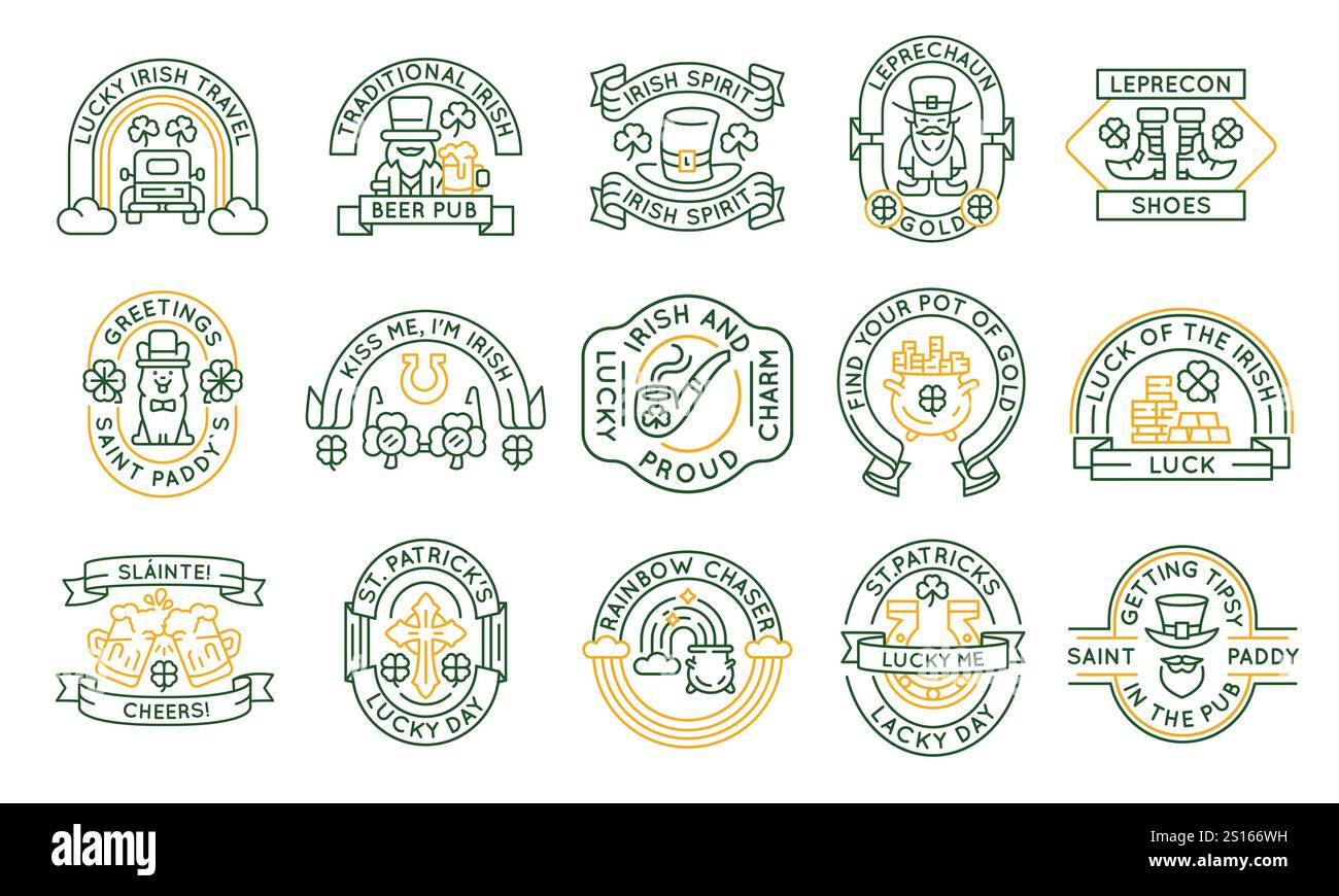 Irish hat set icons Cut Out Stock Images & Pictures - Alamy