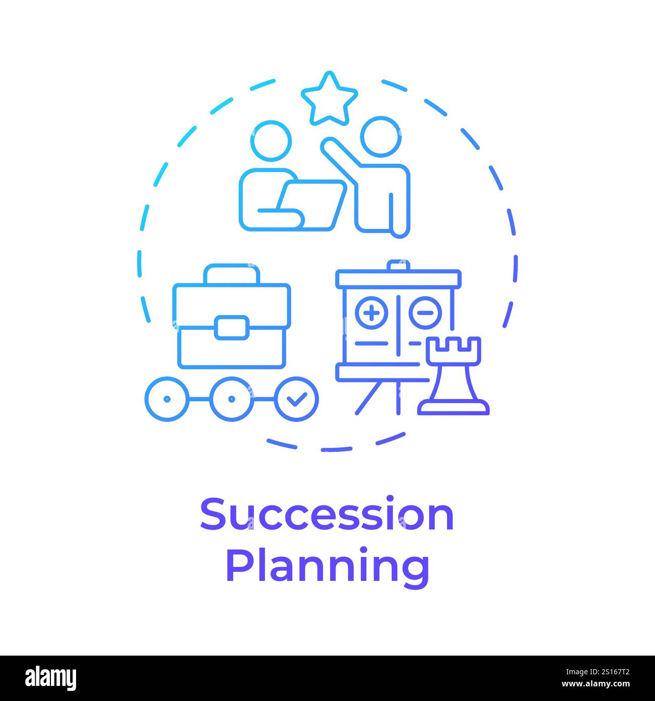 Succession planning blue gradient concept icon Stock Vector Image & Art ...