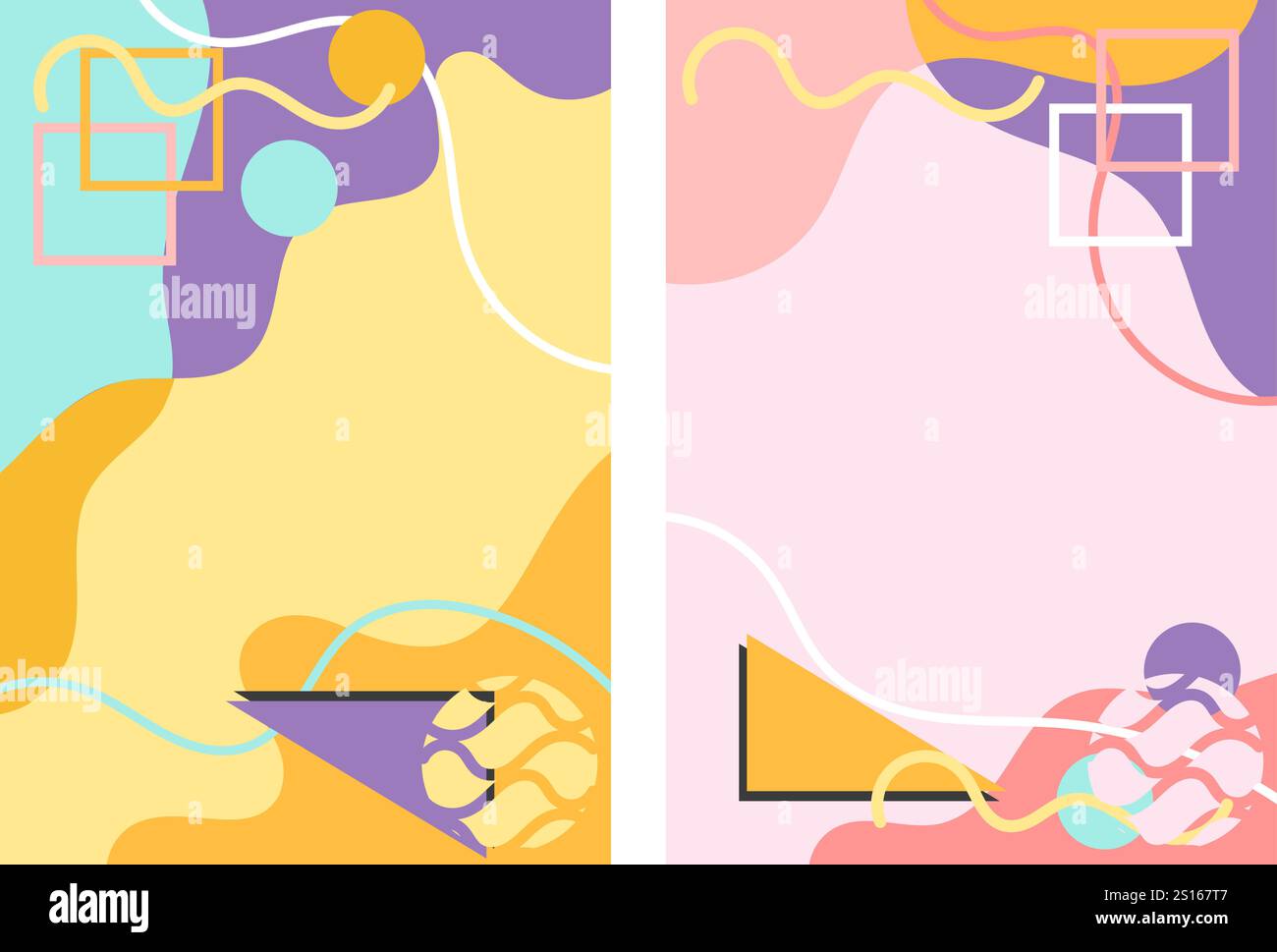 A playful exploration of shapes, colors, and textures Stock Vector ...