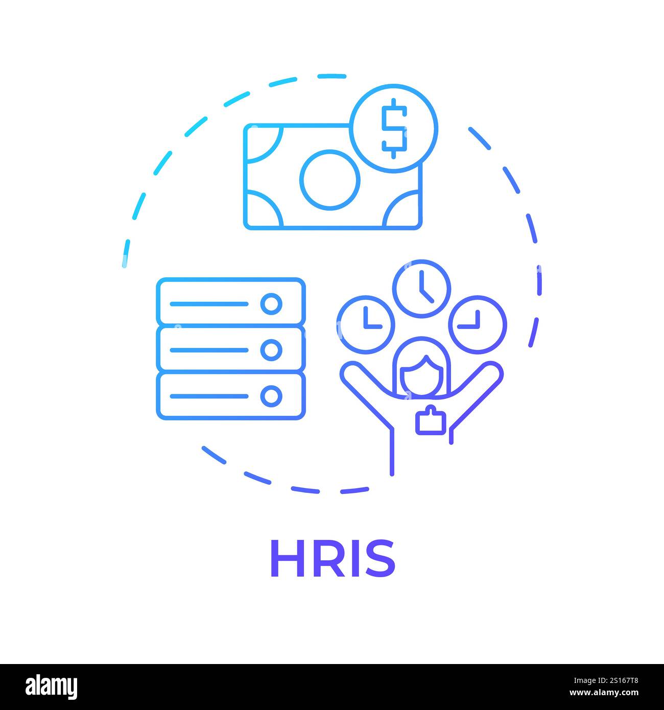 HRIS blue gradient concept icon Stock Vector Image & Art - Alamy