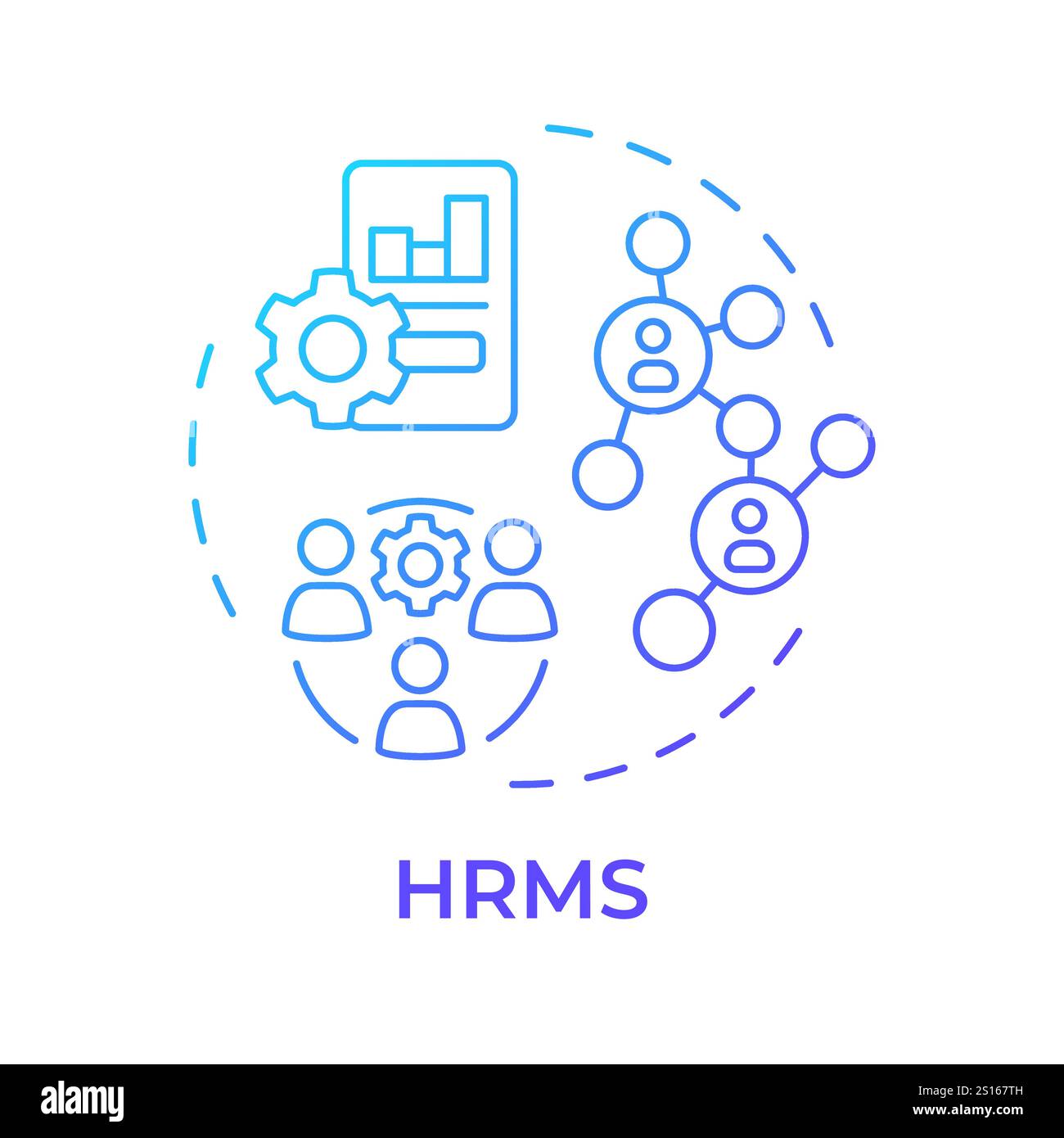 HRMS blue gradient concept icon Stock Vector Image & Art - Alamy