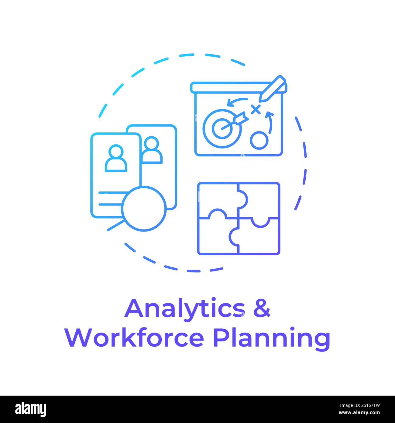 Analytics and workforce planning blue gradient concept icon Stock Vector Image & Art - Alamy