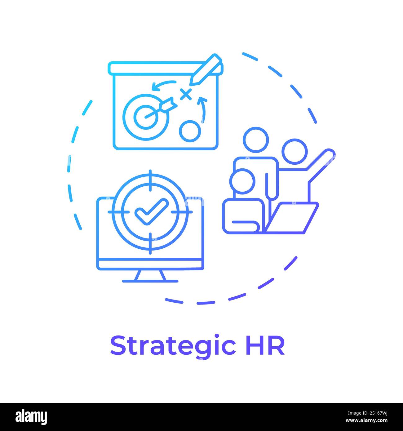 Strategic HR blue gradient concept icon Stock Vector Image & Art - Alamy